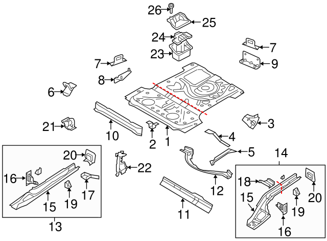 2006-2013 Audi Front Mount Bracket 8P0-803-851-J | Genuine Audi Parts