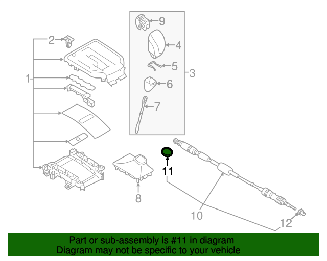 2017-2023 Subaru Control Cable Bushing 35035TC000 | Subaru Parts For You
