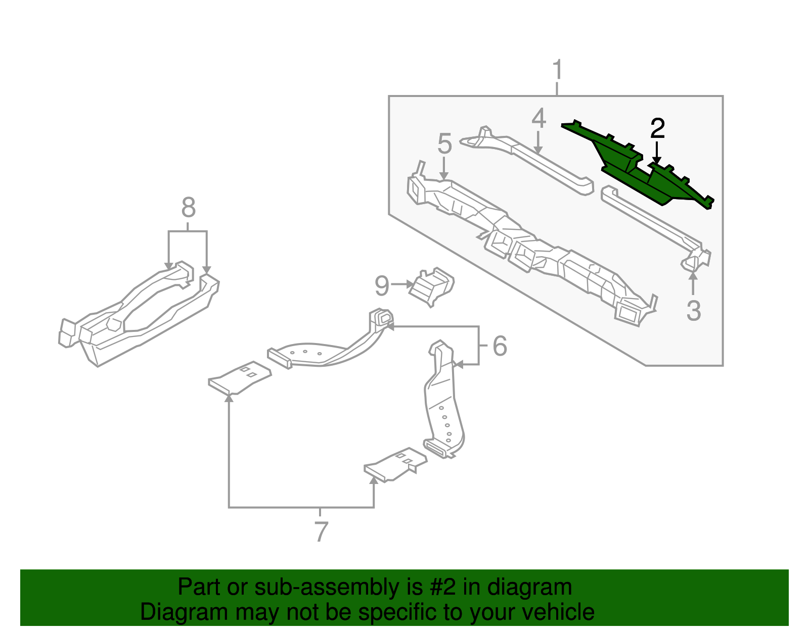2009 Kia Borrego | Defroster Nozzle | 97351-2J000 | Kia Auto Parts