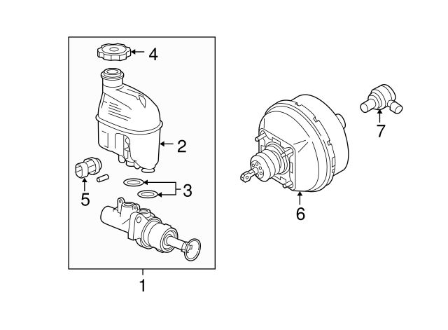 2008-2012 GM Power Brake Booster Vacuum Check Valve Kit with Check ...