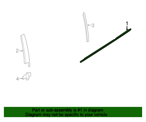 51357258293 - 2012-2018 BMW Belt Molding (51-35-7-258-293) | BMW of ...