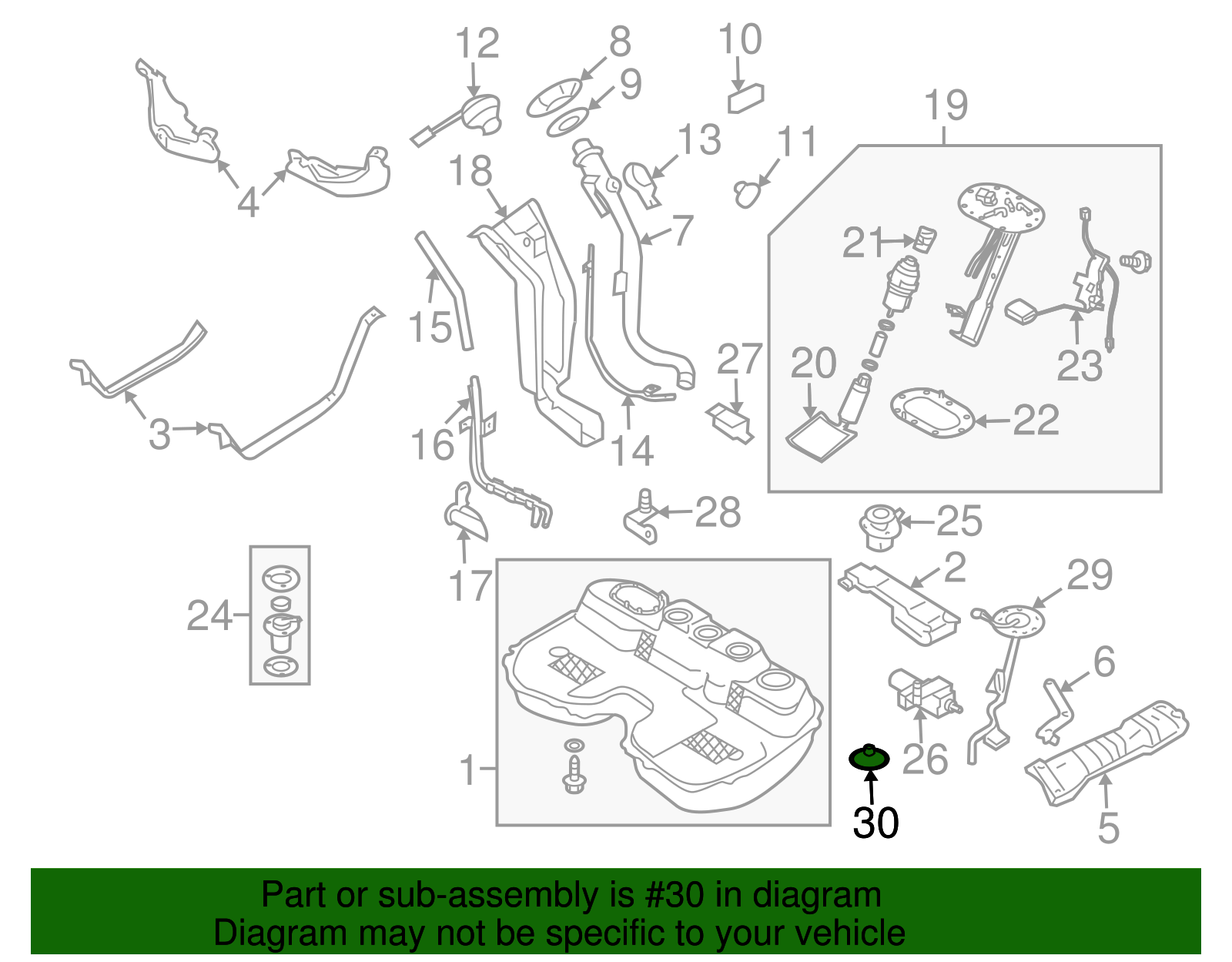 42072SA000 - Fuel Filter 2006-2008 Subaru | Subaru Factory Parts Online