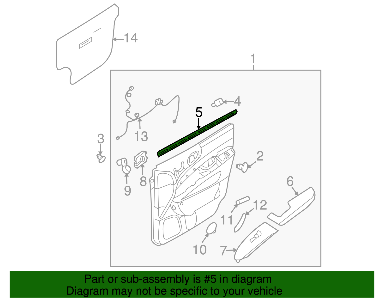82341-4D000 - Belt Weather-Strip 2006-2014 Kia Sedona | Kia.Parts Store