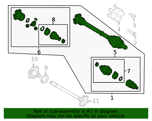 80A-407-271-G - Axle Assembly 2018-2024 Audi | Audi OEM Parts