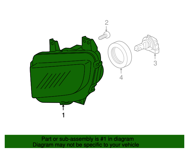 33251-SJC-A01 - Light Unit L Daytime Running - 2009-2014 Honda ...