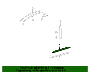 2004-2009 Lexus Belt Weather-Strip 75720-0E010 | OEM Parts Online