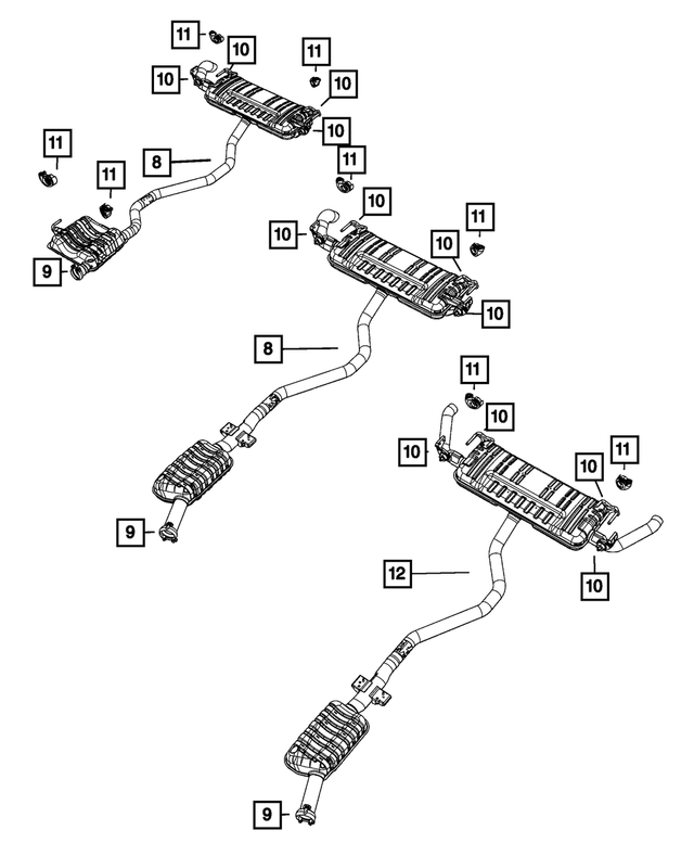 2022-2024 Jeep Grand Cherokee Exhaust Muffler And Resonator 68470243AF ...