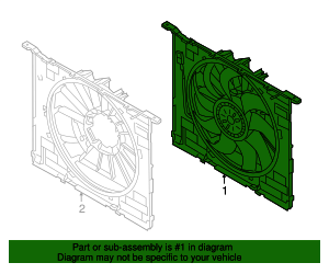 2016-2023 BMW Fan housing with fan 17-42-7-953-399 | AutoNationParts.com