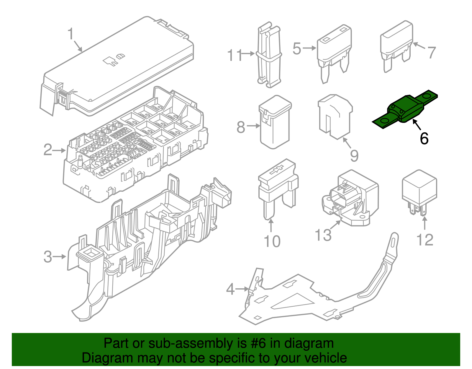 AE9Z-14526-AA - Main Fuse 2010-2019 Lincoln MKT | Big 3 Auto Parts