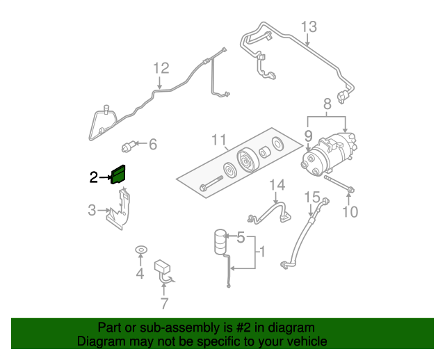 2005-2015 Nissan Condenser Assembly Upper Seal 92184-EA000 | TascaParts.com