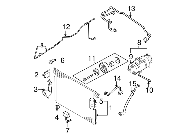2005-2015 Nissan Condenser Assembly Upper Seal 92184-EA000 | TascaParts.com