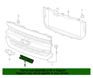 2014-2020 Chevrolet Front Grille Z71 Emblem 23432559 GM | GMPartsDirect.com