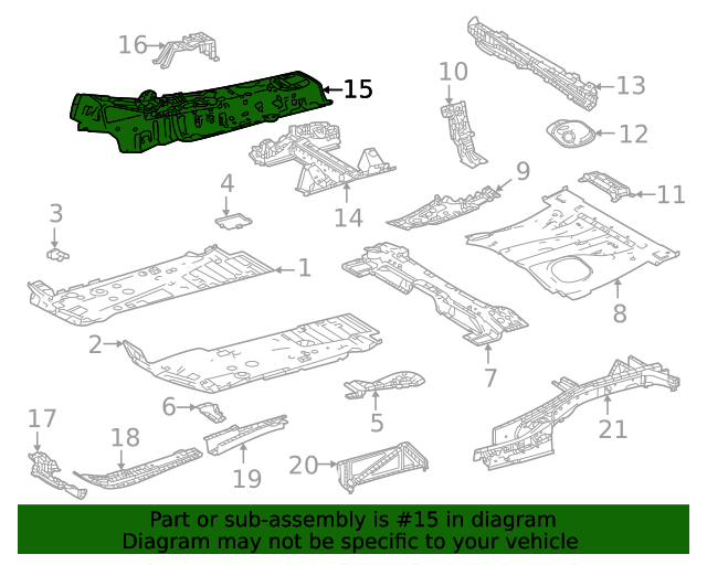 2020-2021 Toyota Highlander Support Brace 58013-0E060 | OEM Parts Online