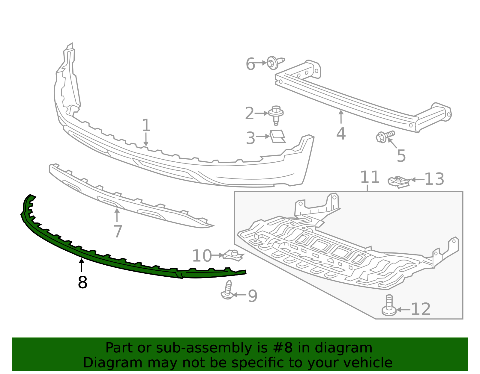 2017-2022 Buick Encore Front Bumper Fascia Air Deflector 42558122 GM ...