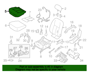 2018 Nissan Seat Cushion Cover 87370-9FS3B | AutoNationParts.com