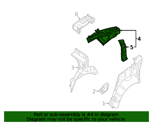 G6630-3SGMA - Inner Quarter Panel 2013-2019 Nissan Sentra | Nissan ...