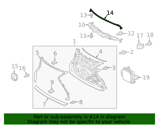 53119-50090 - Hood Seal 2018-2024 Lexus | AutoNationParts.com