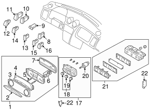 2003-2006 Hyundai Tiburon Hazard Switch 93790-2C000 | QuirkParts