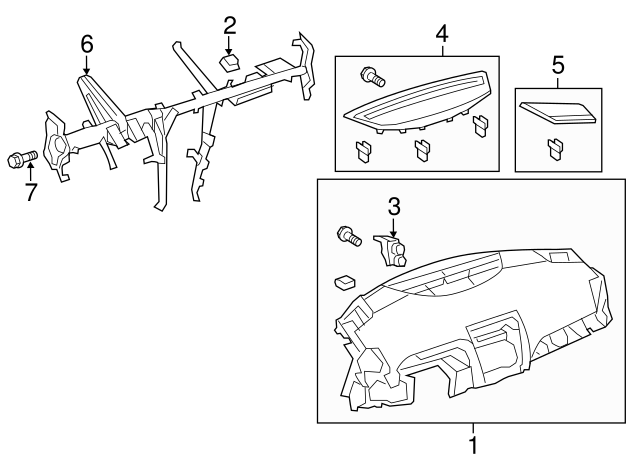 55401-06171-E0 - Pad Sub Assembly Instru 2007-2011 Toyota Camry | Longo ...