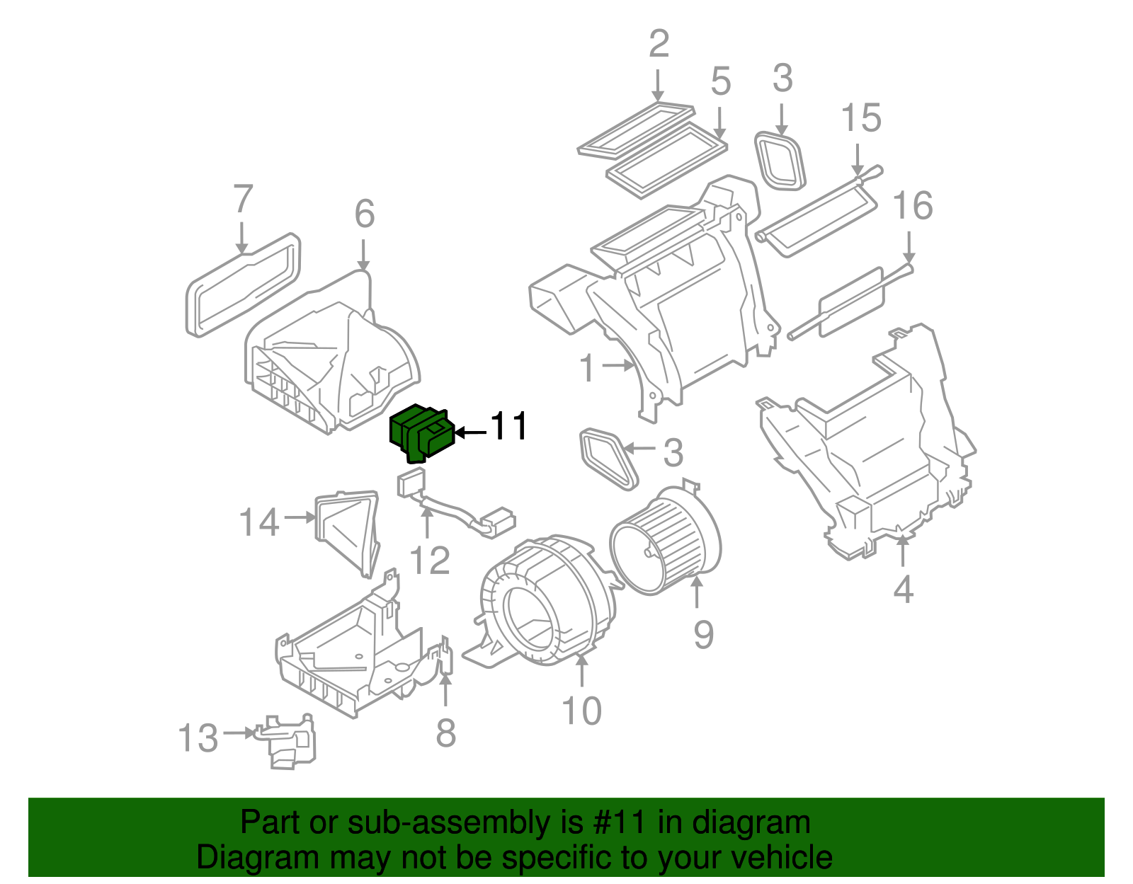 2007-2012 Nissan HVAC Blower Motor Resistor 27150-ED00A | Bill Kay ...