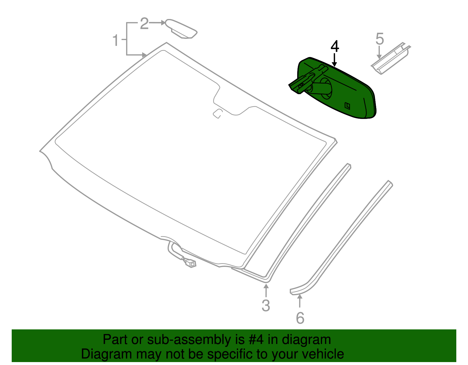87810-06080 - Interior Rear View Mirror 2007-2023 Toyota | Fred Haas ...