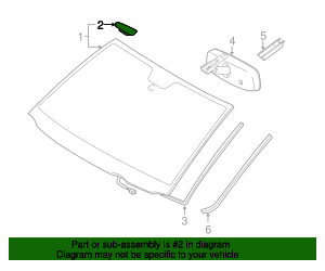 2007-2022 Toyota Windshield Stopper 56115-30120 | Toyota Parts Center