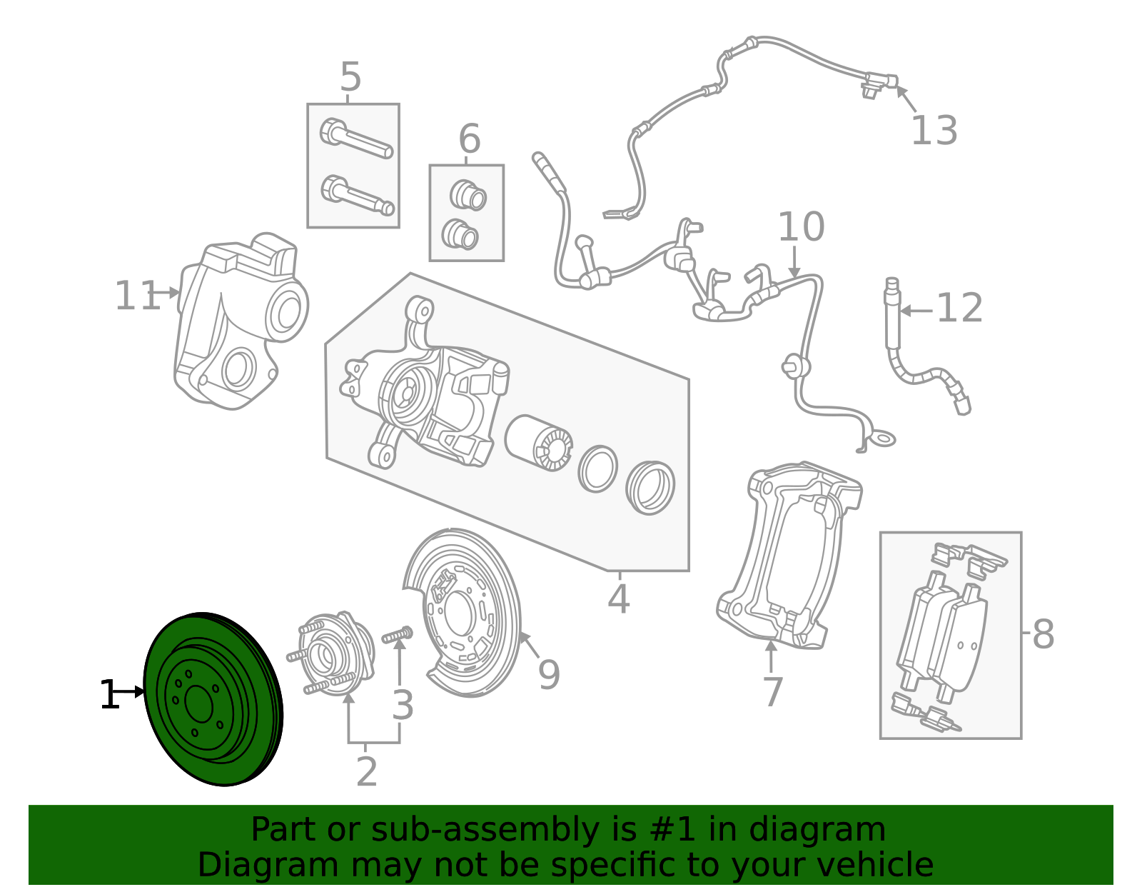 13526552 - Rear Disc Brake Rotor 2020-2025 Cadillac CT4 | Gateway Buick ...