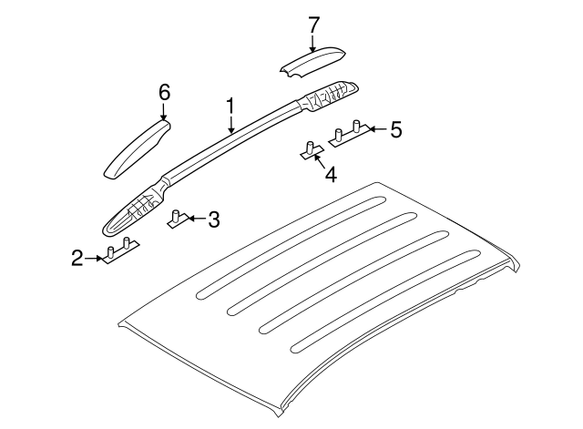 87270-2S001 - Side Rail - 2013-2015 Hyundai Tucson | World OEM Parts ...