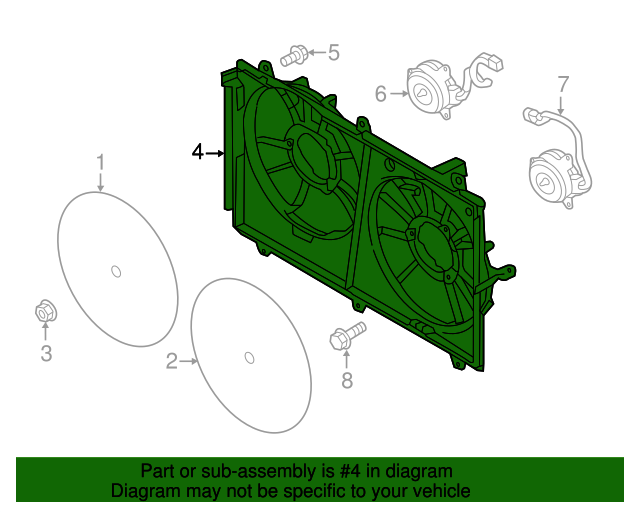 1355A440 - Fan Shroud 2016-2022 Mitsubishi | Mitsubishi Direct Parts