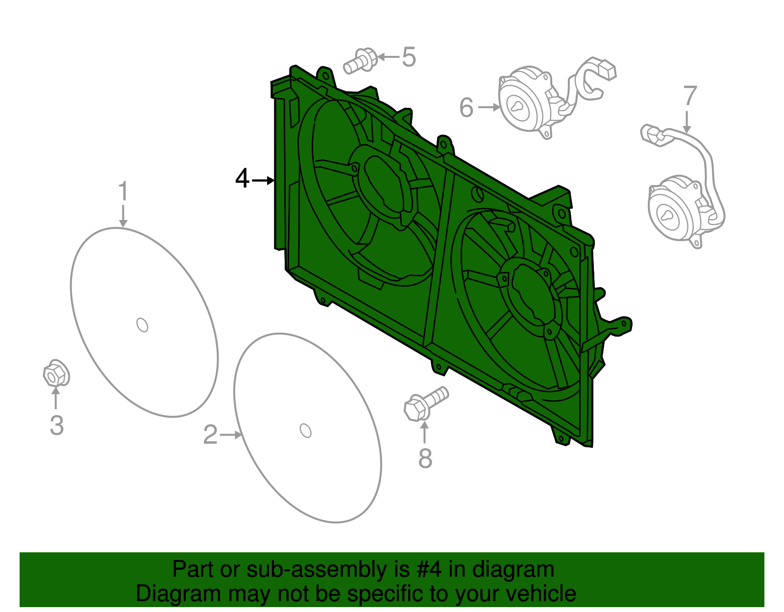 2014-2020 Mitsubishi Outlander Fan Shroud 1355A258 | Mitsubishi Parts ...