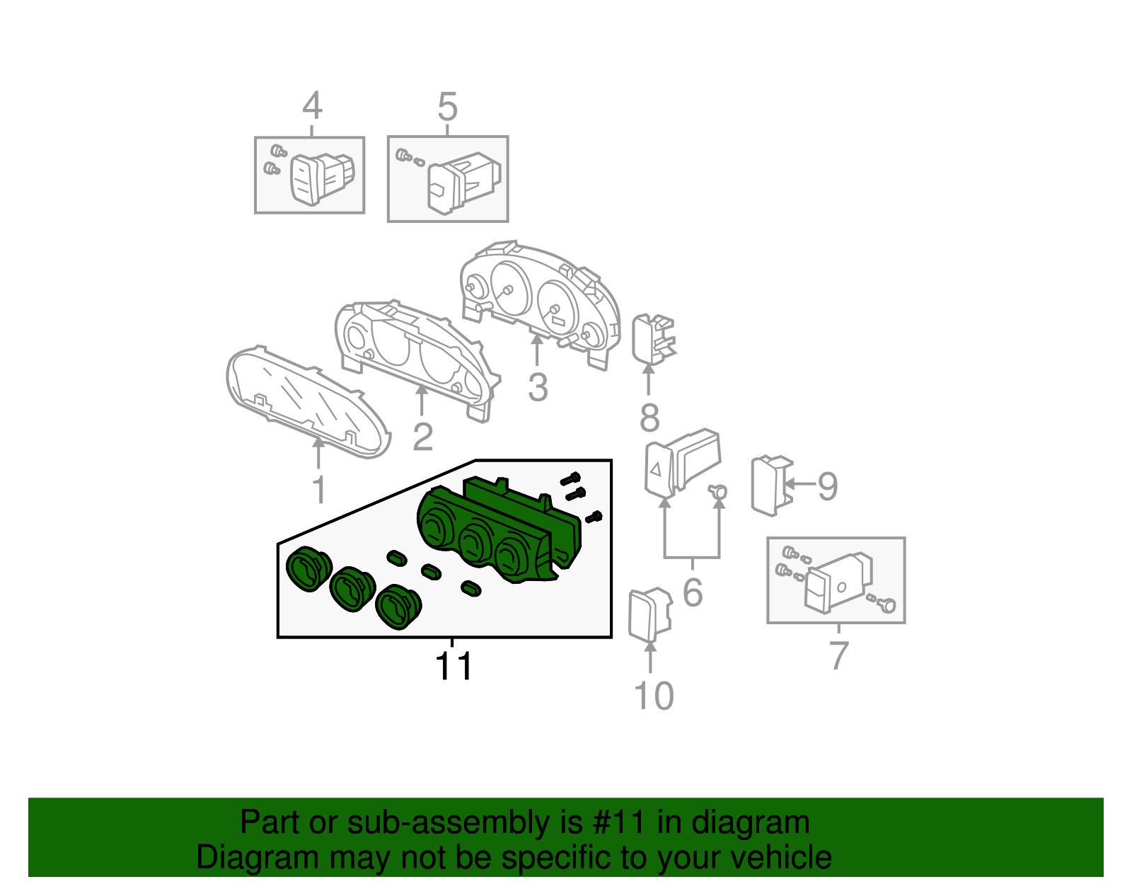 OEM 2002-2006 Honda CR-V Dash Control Unit 79500-S9A-A03ZA | Honda ...