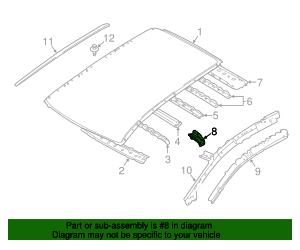 76322-5AA0A - Center Brace 2015-2017 Nissan Murano | Nissan Parts ...