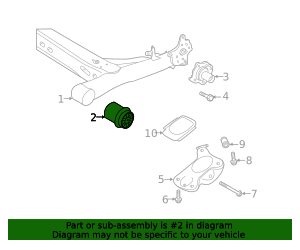 2019-2023 Volkswagen Jetta Axle Beam Bushing 5Q0-501-541-E | OEM Parts ...