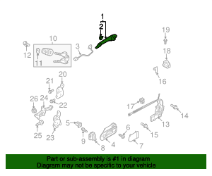 2007-2015 Mazda CX-9 Handle, Outside - Driver's Side (LH) TD14-59-410E ...