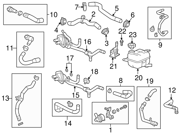 2016-2018 Cadillac CT6 Radiator Inlet Pipe 12670936 | TascaParts.com