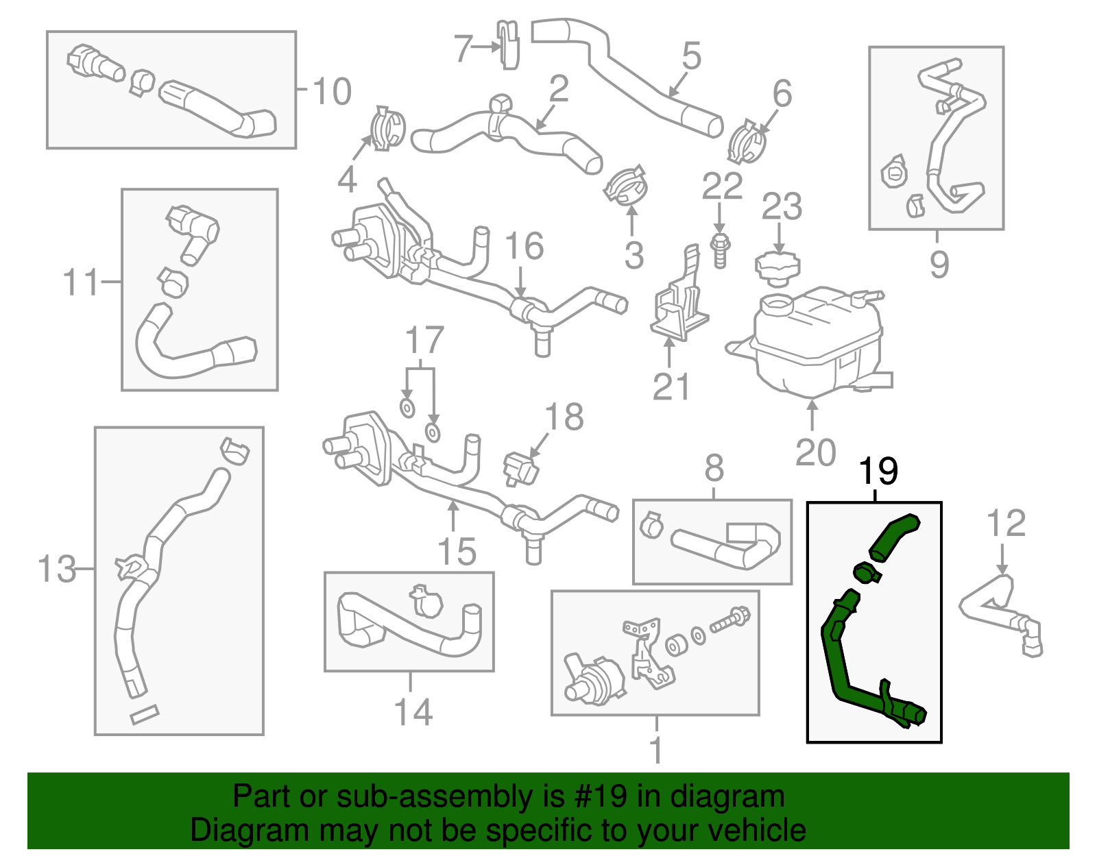 2016-2018 Cadillac CT6 Radiator Inlet Pipe 12670936 | QuirkParts