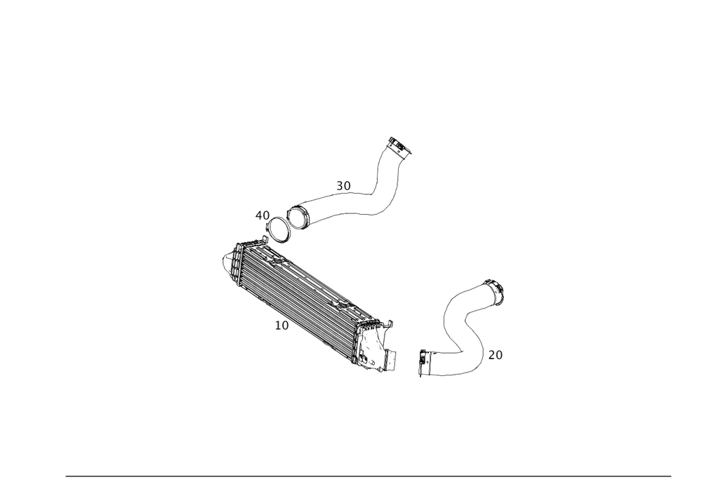 221-500-54-00 - Charge Air Cooler 1968-2013 Mercedes-Benz | Mercedes ...