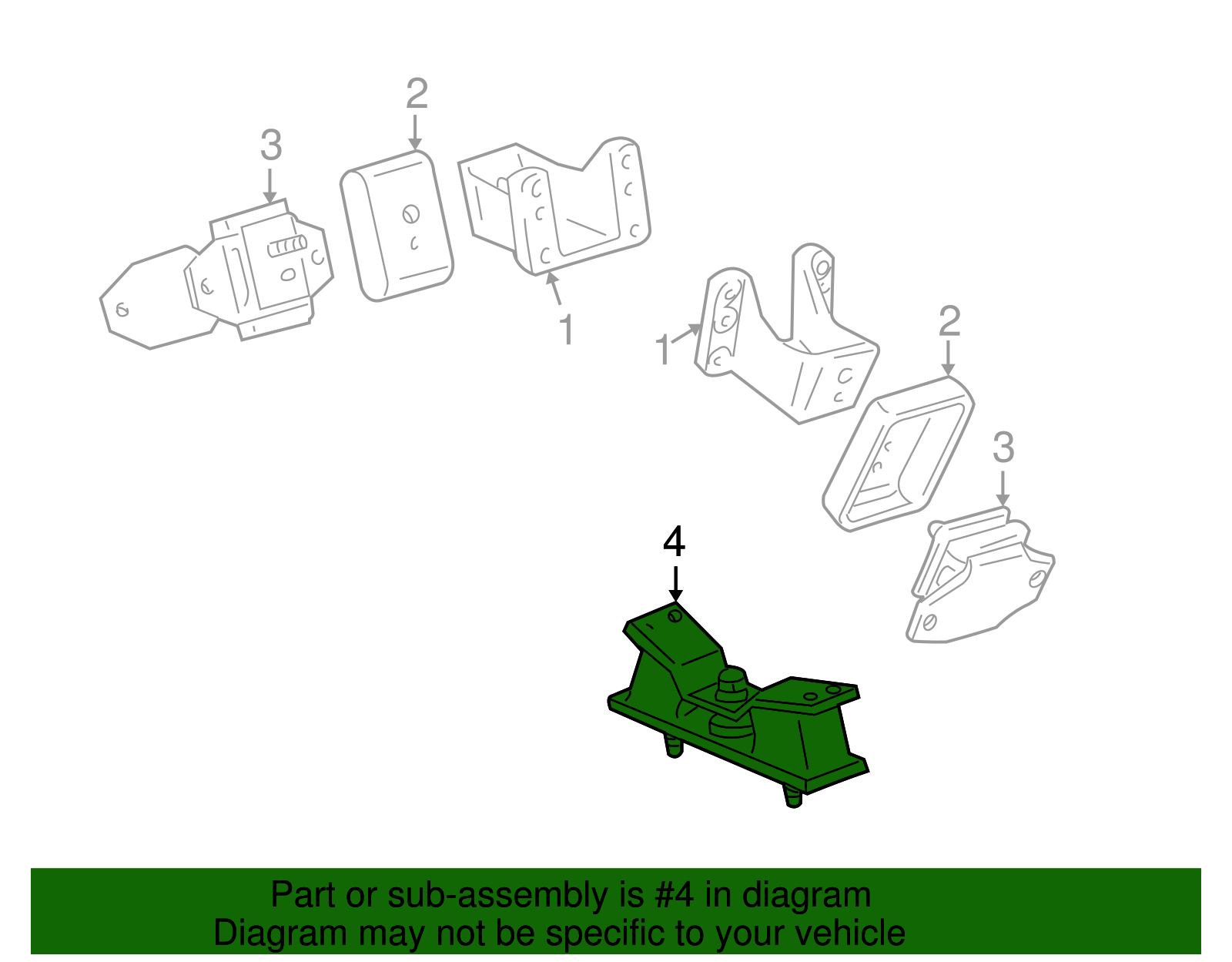 1999-2003 Toyota Land Cruiser Engine Mount (Rear) 12371-50081 | Toyota ...