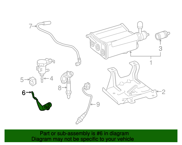 447-476-01-36 - Purge Valve Lower Bracket 2016-2020 Mercedes-Benz ...
