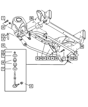 2005-2020 Mopar 2005-2014 Dodge Trucks BUSHING) FOR FRONT STABILIZER ...