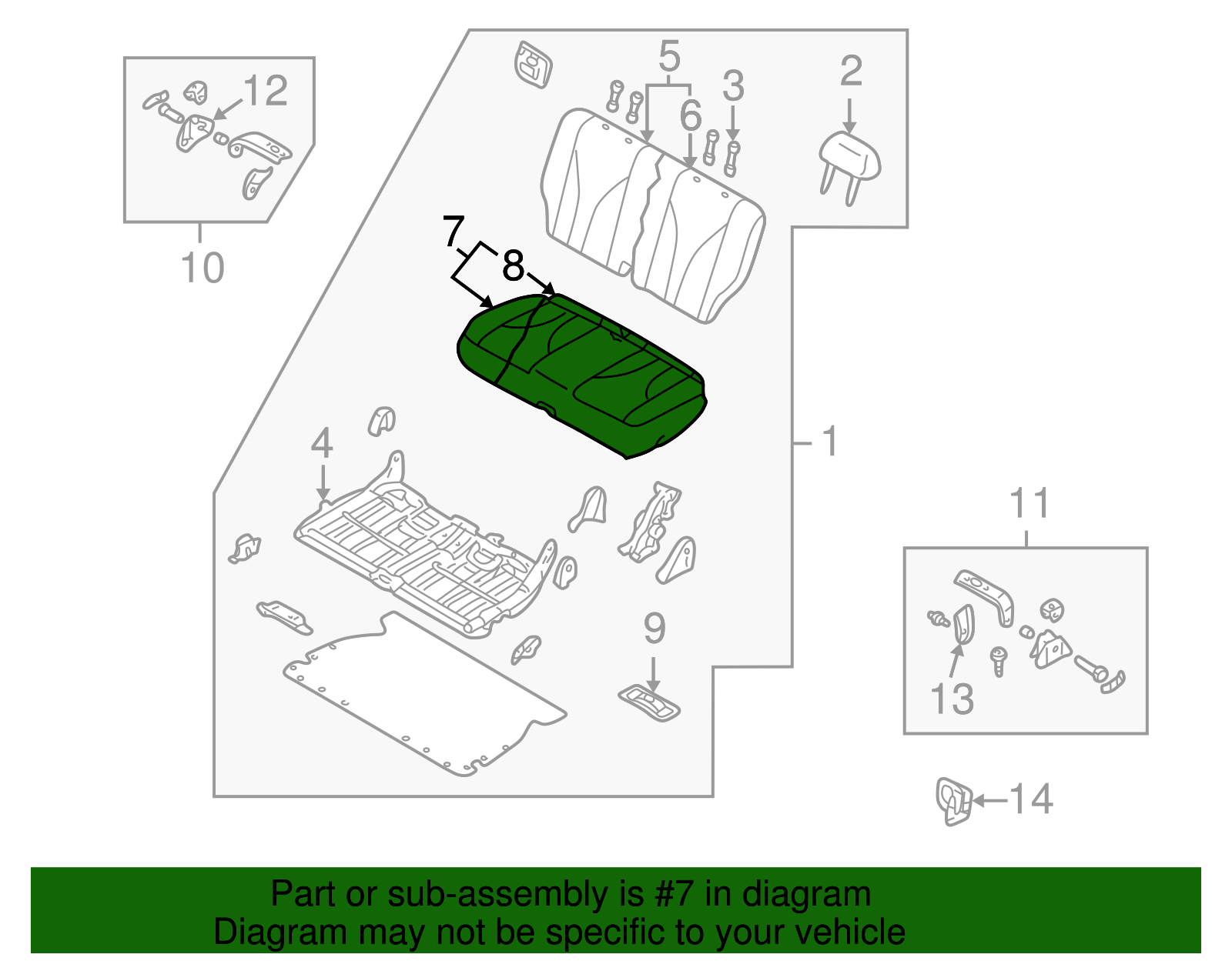 LE48-88-310A-80 - 2004-2005 Mazda MPV - Seat Cushion | Mazda Part Direct