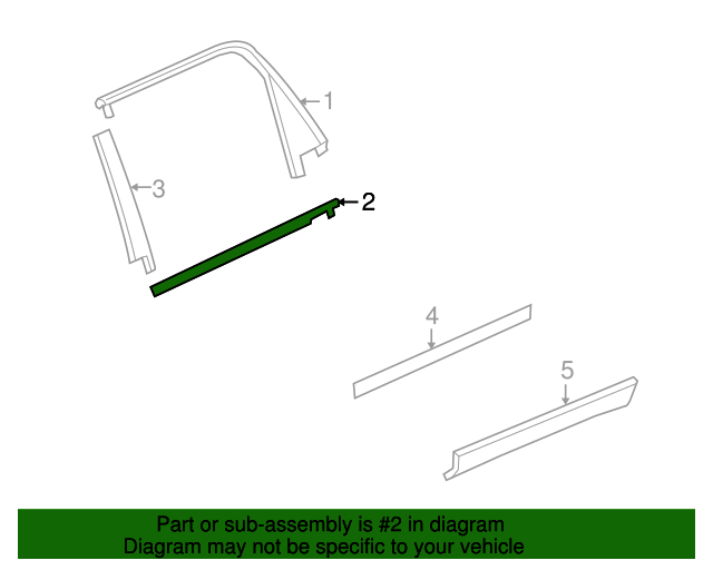 23426776 - OEM GM Belt Molding | GMPartsCenter.net | GM Parts Center