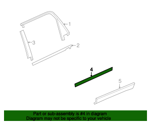22777231 - Primed Driver Side Door Molding 2007-2017 GM | Chevrolet ...