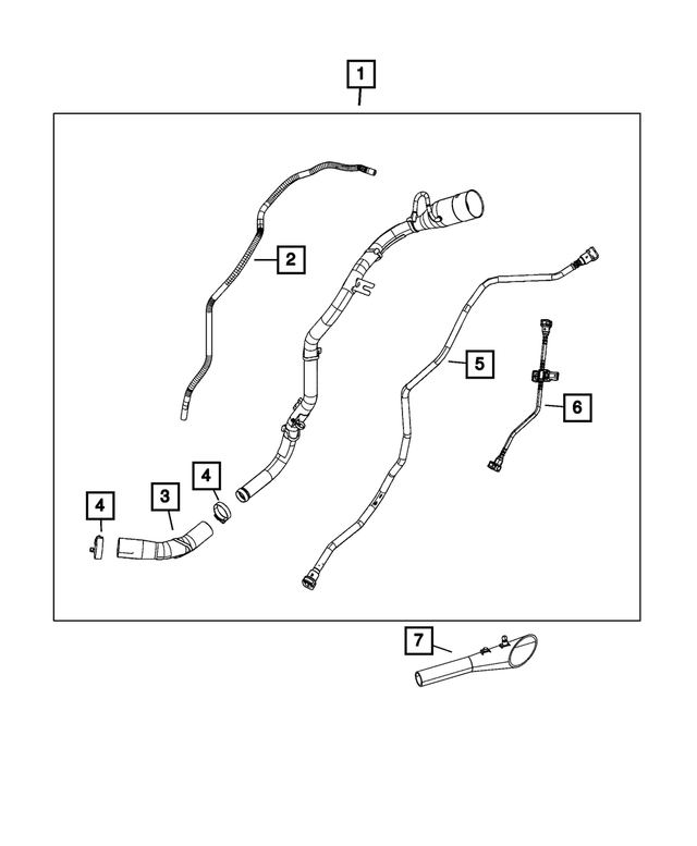 MOPAR FUEL FILLER TUBE - 68615662AA - 68615662AA | Mopar Online Parts