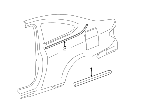 2012-2015 Mercedes-Benz Quarter Panel Molding 204-670-14-22 ...