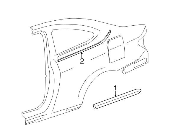 204-690-64-82 - Body Side Molding 2012-2015 Mercedes-Benz | Mercedes ...