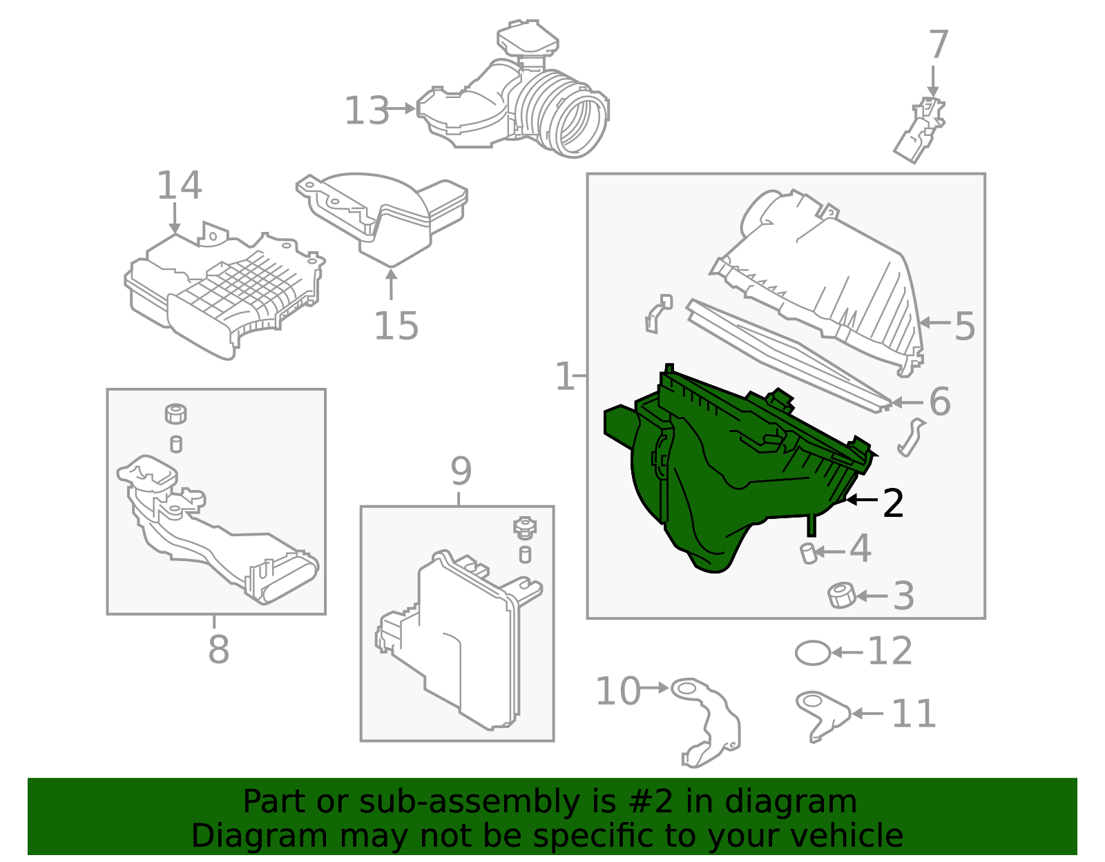 2019-2025 Nissan Altima Air Cleaner Body 16528-6CA0A | Nissan Parts Central