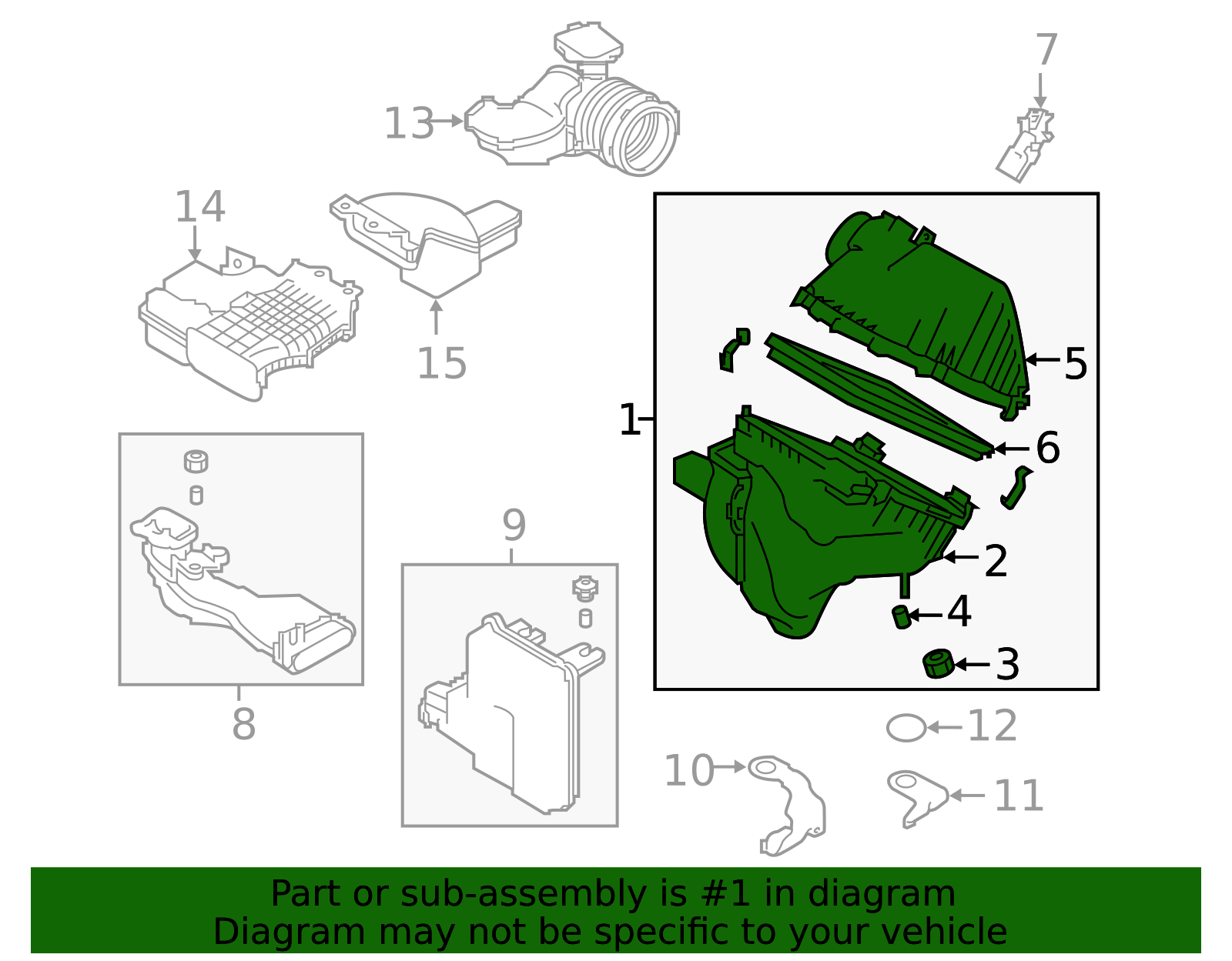 2019-2025 Nissan Altima Air Cleaner Assembly 16500-6CA0A | Nissan Parts ...