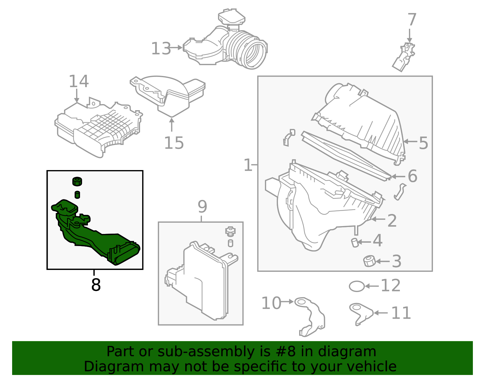 2019-2025 Nissan Altima Engine Air Intake Resonator 16585-6CA0B ...