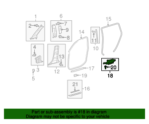 67918-0E040-B0 - Door Sill Plate 2010-2013 Toyota Highlander ...